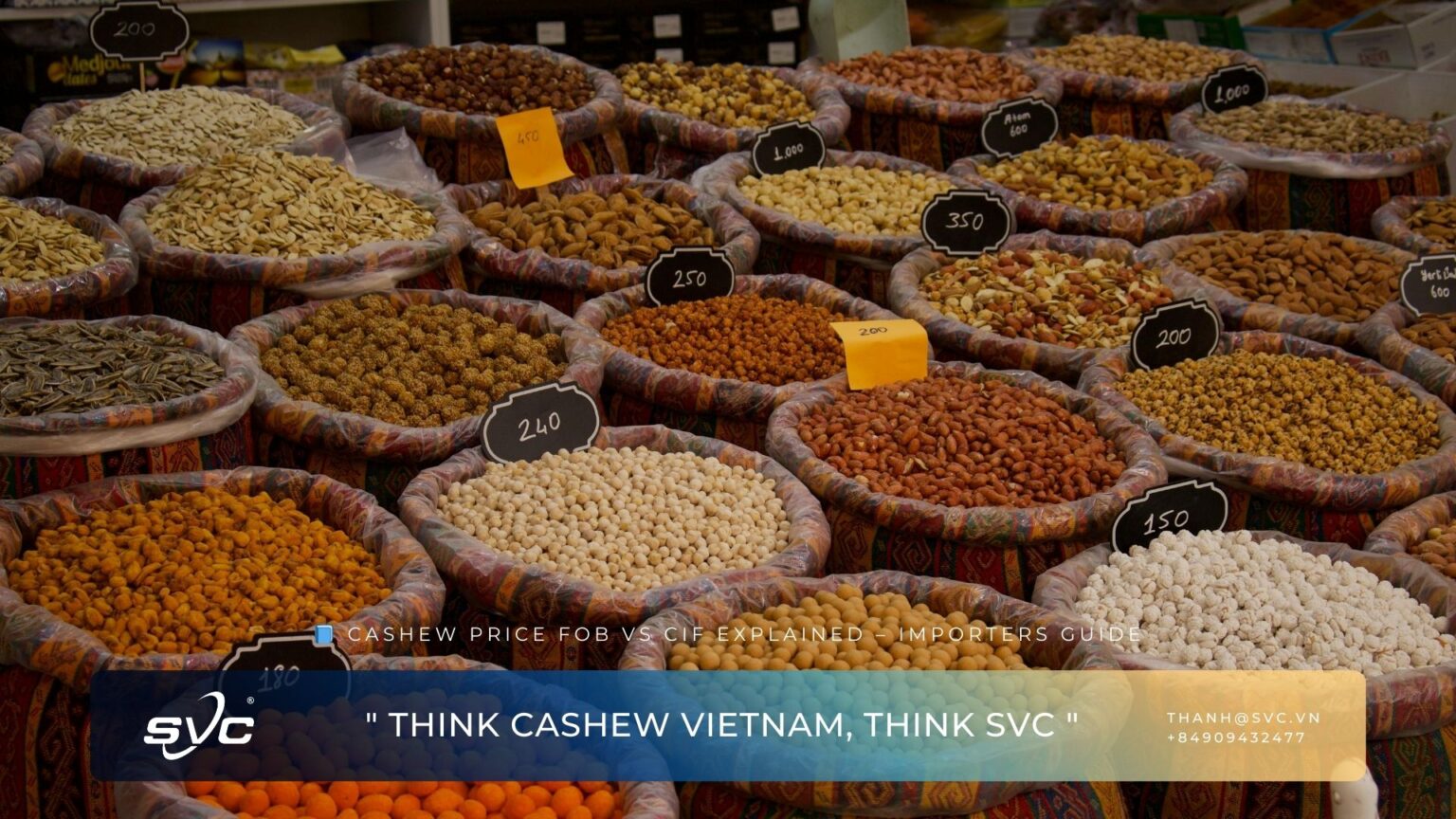 Cashew Price FOB Vs CIF Explained – Importers Guide | SVC Group