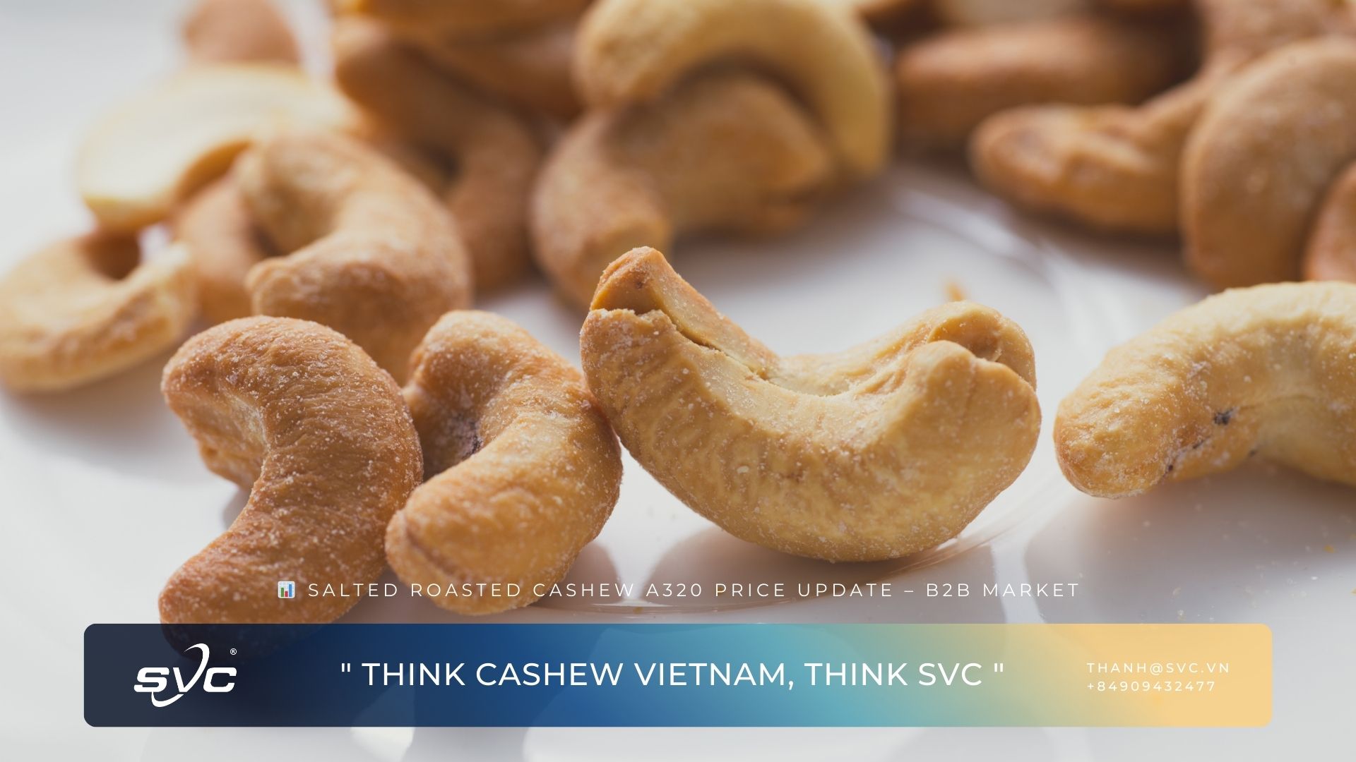 Salted Roasted Cashew A320 Price Update – B2B Market | SVC Group